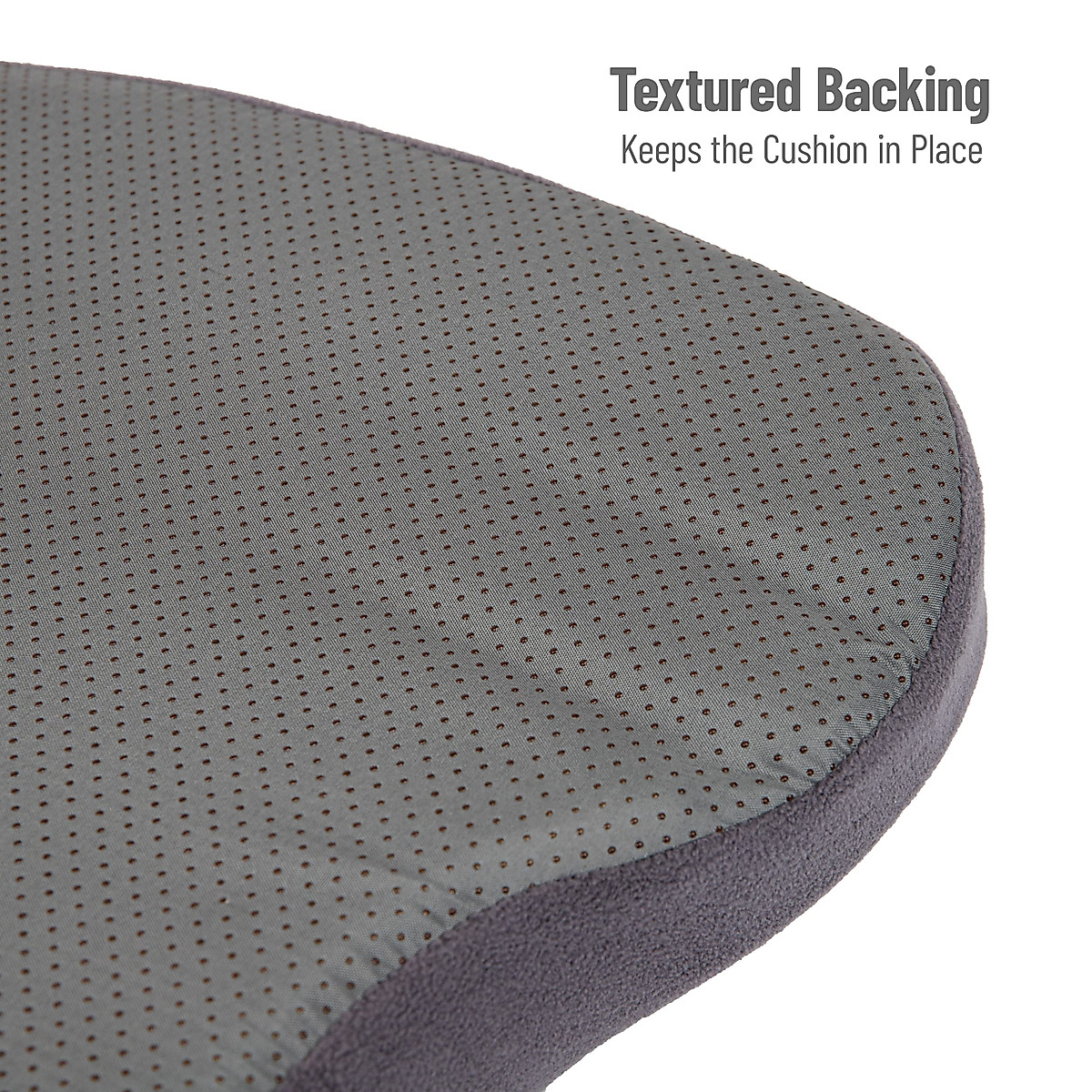 Mind Reader Office Chair Cushion, Ergonomic, Orthopedic, Portable, Car Seat, Memory Foam, 18.25" L x 15.5" W x 4" H, Gray