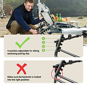 KingCamp Set of 2 Folding Outdoor Chaise Lounge Chair for Beach, Sunbathing, Patio, Pool, Lawn, Deck, Portable Lightweight Heavy-Duty Adjustable Camping Reclining Chair with Pillow