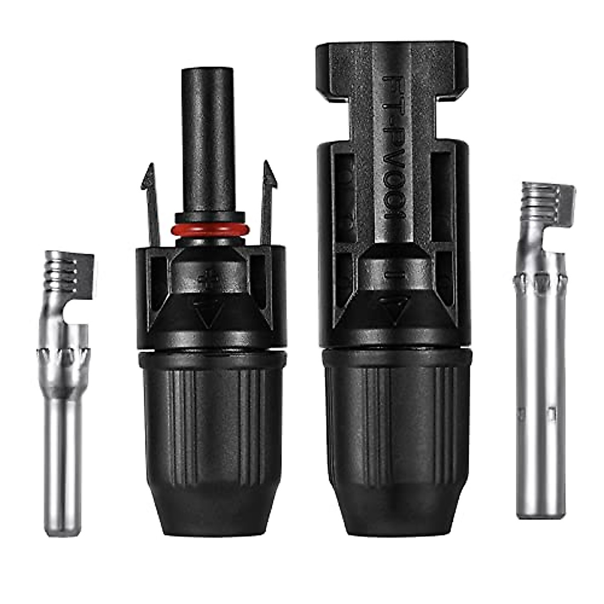 CGCWW Solar Connectors Assembly Tools, 15Pairs Solar Panel PV Cable Connectors with 1Pair Spanners, Solar Crimping Tools Kit