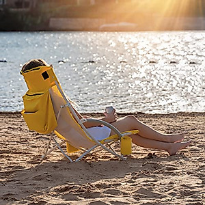 WGOS Beach Chair, Beach Chair and Umbrella, Backpack Beach Chair Beach Chair for Adults Beach Chair, Beach Chair with Umbrella, Beach Chair for Adults Camping Chair High Back w/Umbrella&Cooler