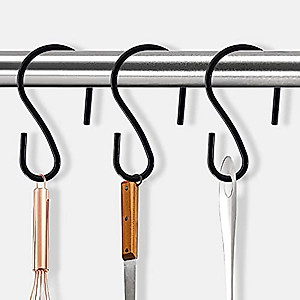 Murtenze 40Pack Iron Mini S Hooks Hanger 1”x 0.6” S Shaped Hooks, Hangers Hanging Hooks for DIY Crafts, Pot, Hanging Jewelry, Key Chain