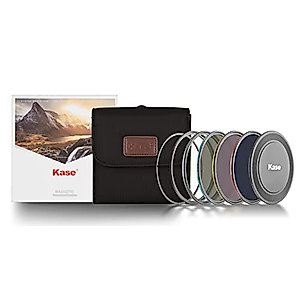 Kase Wolverine Revolution 112mm Pro ND Filter Kit Magnetic Shockproof Tempered Optical Glass w Color Coded Rings inc CPL ND8 ND64 ND1000 Lens Cap & Case