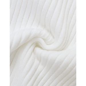 ZESICA Women's 2024 Short Sleeve Square Neck T Shirts Slim Fitted Summer Ribbed Knit Basic Casual Tee Tops,White,Medium