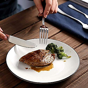 Lazooy Butter Knives Set of 8 Rust Proof Dinner Knifes Table Heavy Duty Butterknives Stainless Steel Dinning Knife Flatware Silverware for Dessert Meat 9.2''