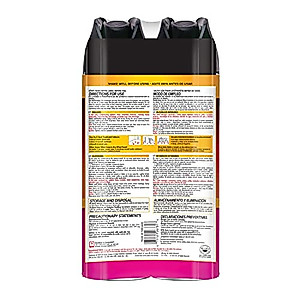 Hot Shot Ant, Roach And Spider Killer 2-17.5 Ounce Aerosol Cans, Fresh Floral Scent, Twin Pack