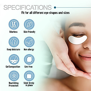 110 Pairs C. ARTIST 100% Natural Eyelash Extension Under Eye Gel Pads patches kit Collagen Aloe Vera Hydrogel Eye Patches Eyelash Extension Supplies Tools, Lash Extension Supplies, lash tech supplies