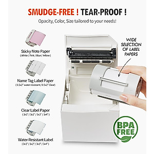 MANGOSLAB nemonic Label - Label Printer & Sticky Notes Printer | Thermal Label Printer | Label Maker | Sticker Printer | Bluetooth Label Printer | iOS & Android & MS Office