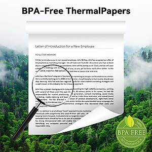 US Letter Thermal Printer Paper 8.5 x 11" for P81 Portable Thermal Printer, 4 Rolls Thermal Paper, Full Length 354", BPA Free Thermal Printer Paper