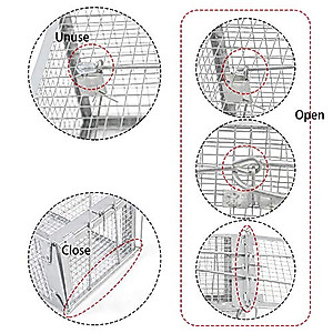 H&B Luxuries Rat Trap - Humane Live Animal Cage for Rat Mouse Hamster Mole Weasel Gopher Chipmunk Squirrels and More Rodents (Small)