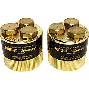 Fogg It Misting Watering Nozzles (2 Pack) 1/4 GPM - Super SuperFine Volume | Designed for misting delicate seedlings or for raising humidity around wilting plants. Made in the U.S.A. from solid brass