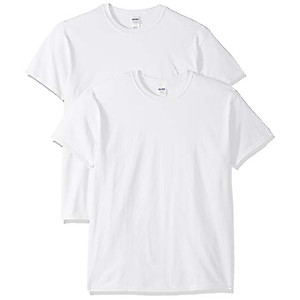 Gildan mens Heavy Cotton T-shirt, Style G5000, Multipack Shirt, White (2-pack), Large US