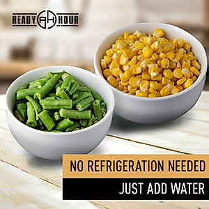 Ready Hour, Fruit & Veggie Mix, Real Non-Perishable Freeze-Dried Food, 30-Year Shelf Life, Portable Emergency and Adventure Food Supply, Durable Flood Safe Container, 56 Servings