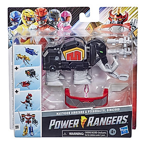 Power Rangers Mighty Morphin Mastodon Dinozord and Pterodactyl Dinozord Toy 2-Pack Action Figures Part of Dino Megazord for Kids Ages 4 and Up