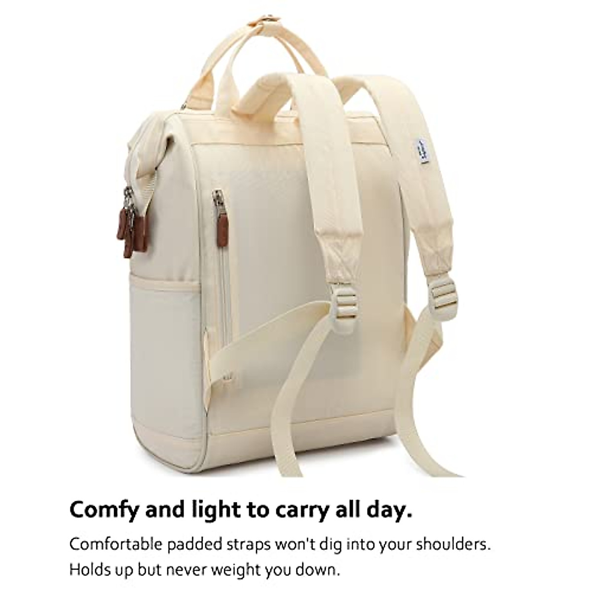 HotStyle ROXXA Tote Backpack, Doctor-bag Style Fashion Bookbag, Chardon