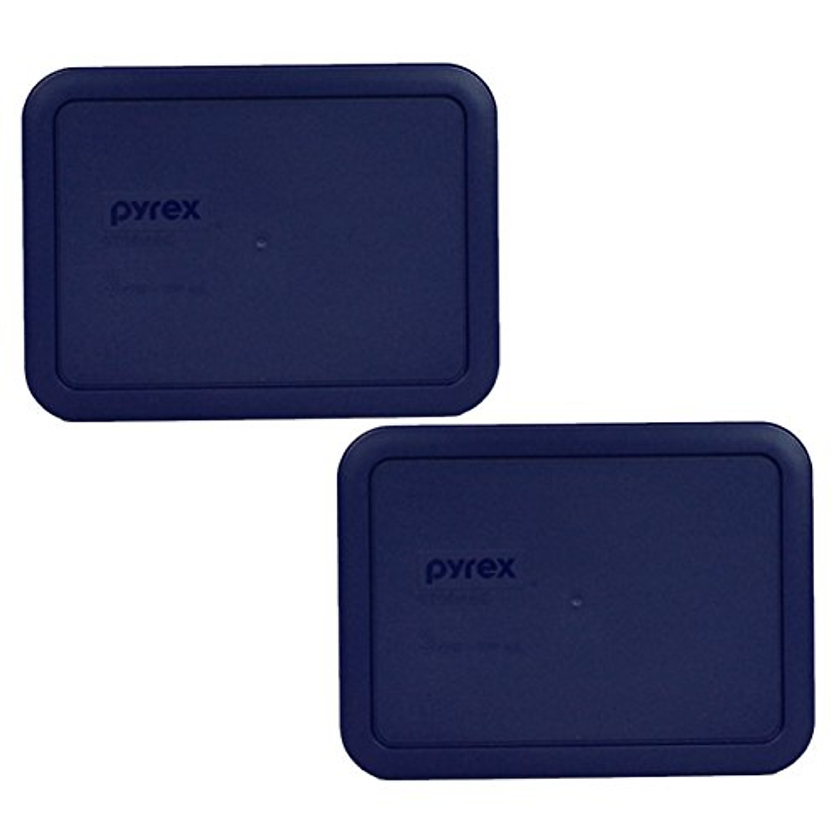 Pyrex Bundle - 2 Items: 7210-PC 3-Cup Blue Plastic Food Storage Lids Made in the USA