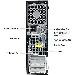 HP Elite Pro Slim Small Form Factor Business Desktop Computer (Intel Quad-Core i5 3.1GHz, 8GB DDR3 RAM, 1TB HDD, 250GB SSD, DVD, Windows 10 Professional) (Renewed)