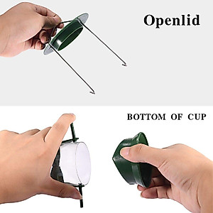 Ointo Garden Tube Bird Feeder with 6 Feeding Ports, Premium Hard Plastic Outdoor Birdfeeder with Steel Hanger(Pack of 2)