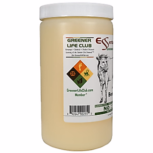 Beef Tallow - 1 Quart (32 oz nt wt) - Grass Feed - Non-GMO - Keto Friendly - Food Grade - FREE from LACTOSE-GLUTEN-GLUTAMATE-BSE - safety sealed HDPE container with resealable cap