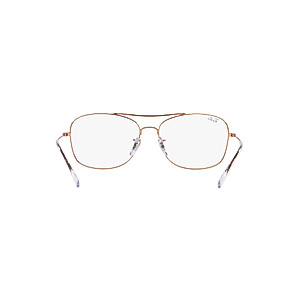 Ray-Ban RX6499 Square Prescription Eyewear Frames, Rose Gold/Demo Lens, 55 mm