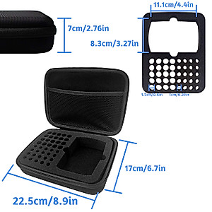 JJYHEHOT Battery Organizer Storage Bag, Safe Neat Shockproof Hard Portable Batteries Case, Holds 40 AA and AAA Batteries with Mesh Pocket for Chargers