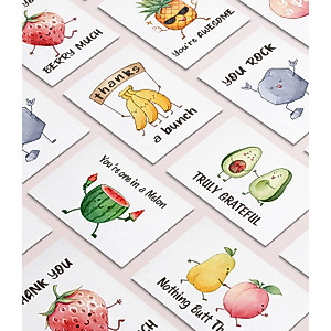 40 Funny Thank You Cards wtih Envelopes & Stickers,Pun Greeting Note Cards 4 x 6 in,Bulk Boxed Set Assortment Blank Notecards Card Great for Employee Teachers Friends Business Coworker Gratitude Appreciation