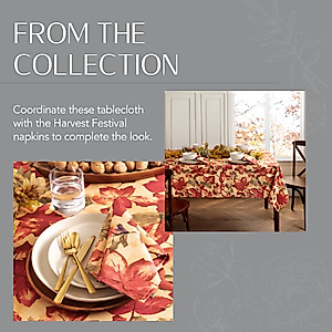 Elrene Home Fashions Harvest-Festival Fall Printed Tablecloth, 52" x 52", Square