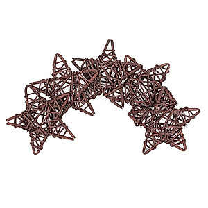 Natural Wicker Rattan Stars for Home Garden Wreath Tree Decoration Home Garden DIY Craft Art Wedding Decoration 20 Pcs(9cm)