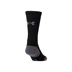 Under Armour Adult Resistor 3.0 Crew Socks, Multipairs , Black/Graphite (6-Pairs) , X-Large
