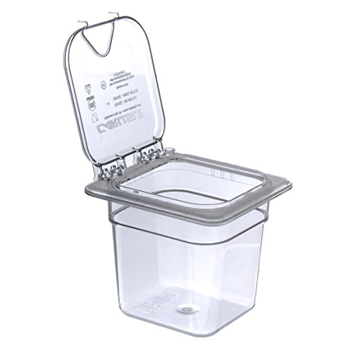 Carlisle FoodService Products Plastic Food Pan 1/6 Size 6 Inches Deep Clear