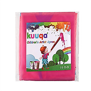 KUUQA Waterproof Art Smock, Kids Art Aprons Children's Art Smock Long Sleeve with 3 Roomy Pockets (Paints and Brushes not included)