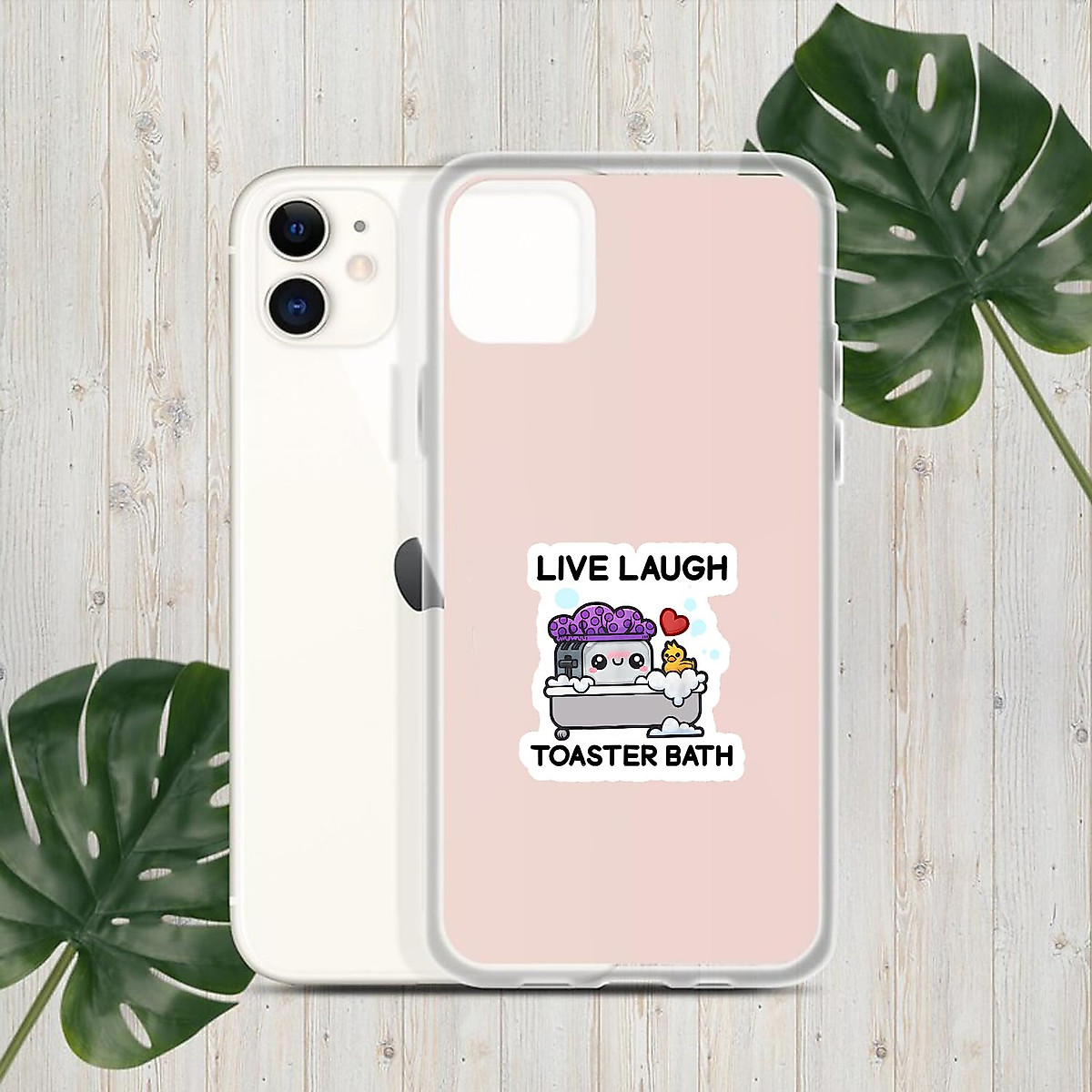 Live Laugh Toaster Bath Sticker, Funny Motivational Sticker, Cute Sticker, Inspirational Sticker, Water Assitant Die-Cut Vinyl Funny Decals for Laptop, Phone, Water Bottles, Kindle Sticker