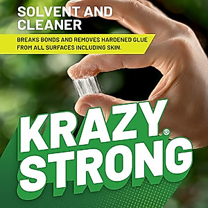 Krazy Fix Super Glue Remover, Gel Formula for Maximum Control, Removes Hardened Glue from All Surfaces (2 x 0.3 oz Tubes)