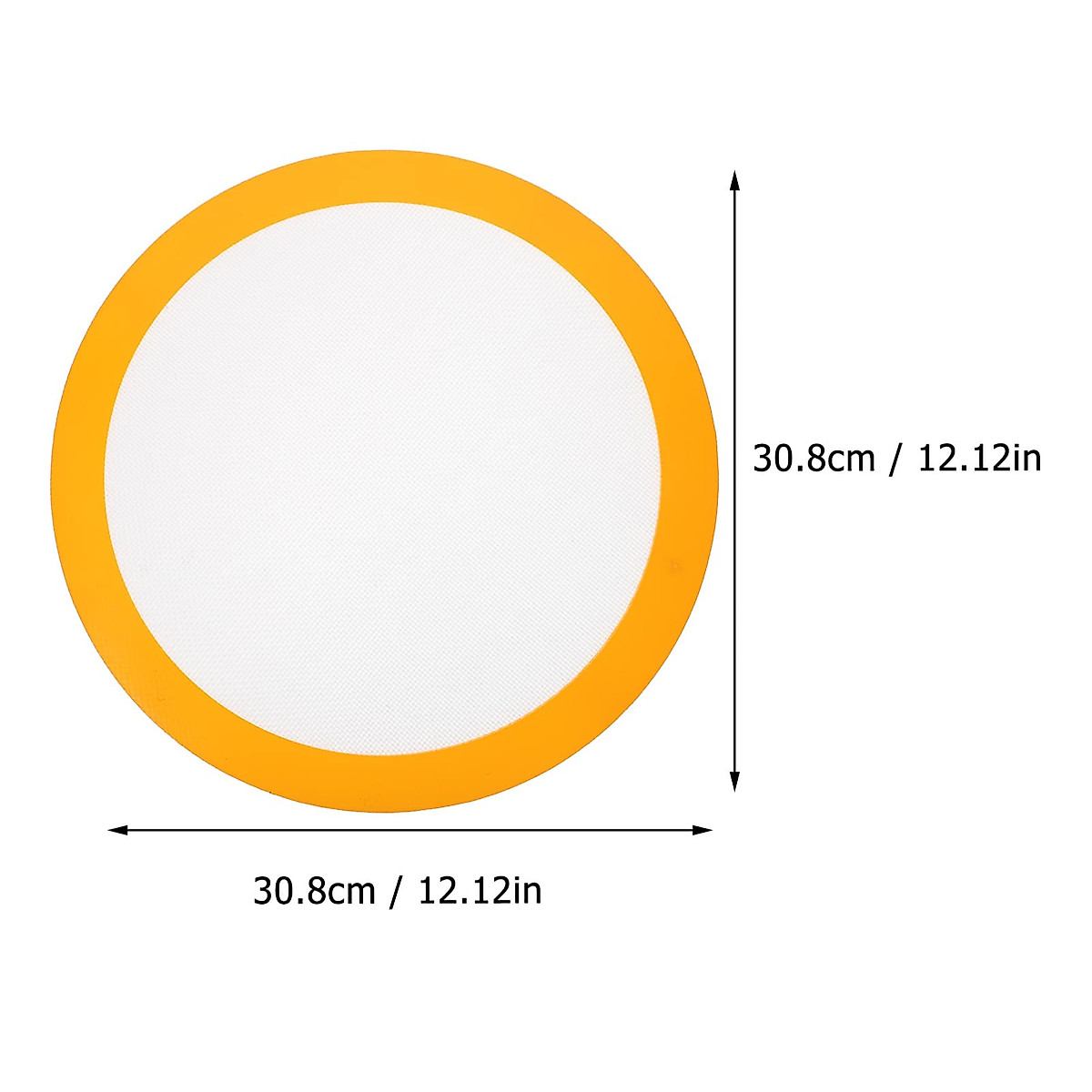 YARNOW Non Stick Baking Mat, Round Silicone Baking Mat, Reusable Silicone Mat for Pie Bread Macaron Pastry Tortilla (12 Inch, Random Color)