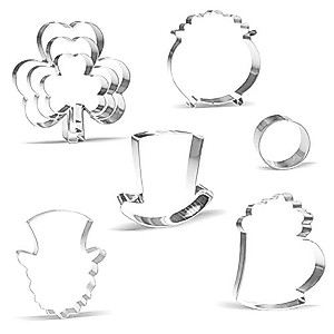 Large St. Patrick’s Day Cookie Cutter set - 8 Piece - Stainless Steel