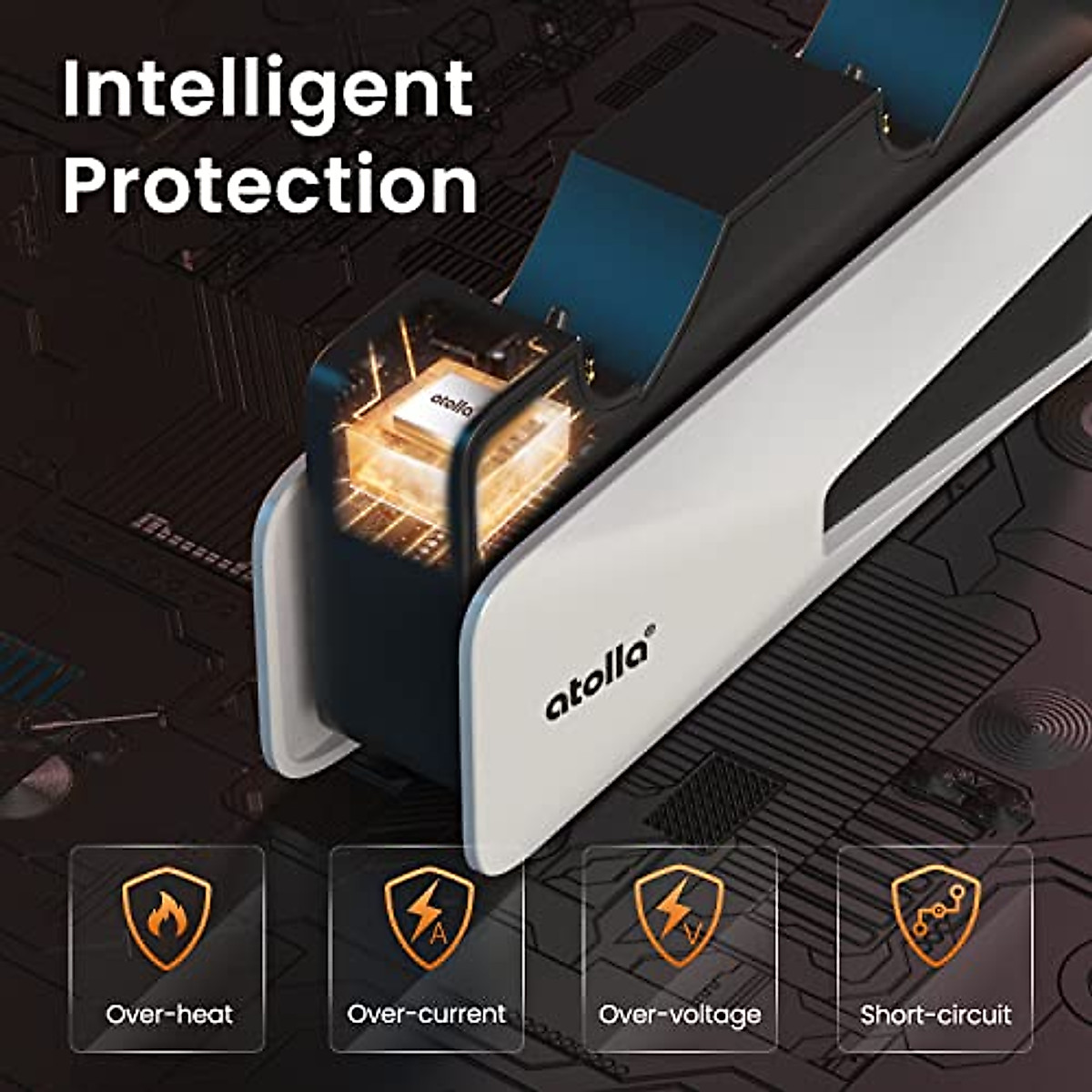 atolla PS5 Controller Charging Station, Playstation Dualsense Charging Station, Fast Charging Dock Station with AC Adapter