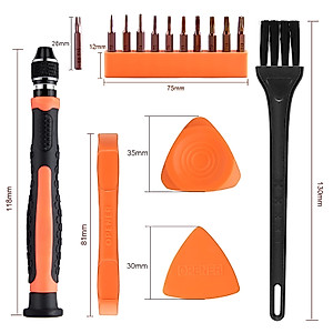 NEBURORA 10 in 1 Torx Screwdriver Set with T2 T3 T4 T5 T6 T7 T8 T9 T10 T15 Interchangeable Magnetic Torx Bit & Opening Tool,Torx Security screwdriver set for Phone/Mac/Computer/Xbox/PS4