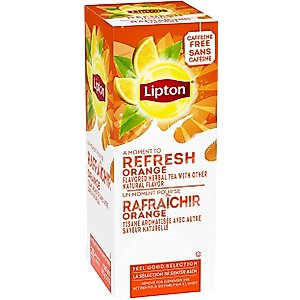 Lipton - Caffeine Free Orange Herbal Tea, 28 Tea Bags, 2.1oz Box (Pack of 3)