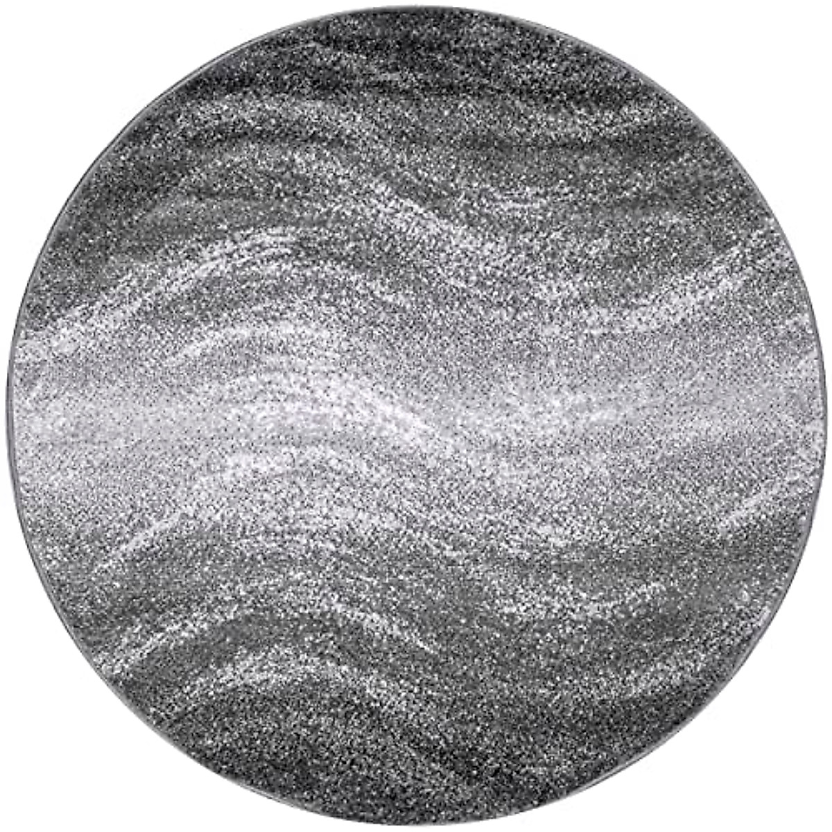 nuLOOM Julene Abstract Waves Area Rug, 5' Round, Grey