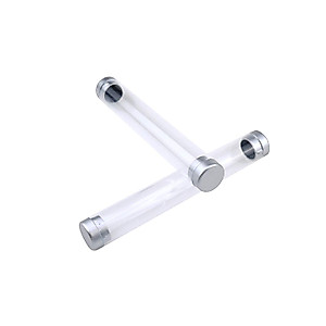 Coshar Transparent Acrylic Cylinder Tube Pen Cases Clear Tube Containers Small Storage Case for School Office Supplies (10pcs)