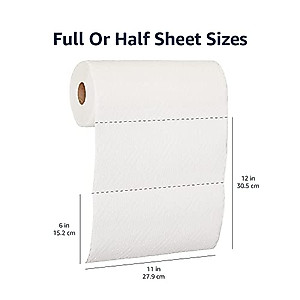 AmazonCommercial 2-Ply White Adapt-a-Size Kitchen Paper Towels, Rolls Individually Wrapped, FSC Certified, 4200 Sheets,140 Count (Pack of 30)