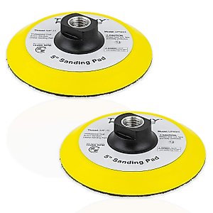 TOOLGUY Republic 5" Low Profile Tapered Edge Hook and Loop Sanding Backup Pad with 5/8"-11 Threads (2 Pack)