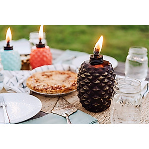 TIKI Brand Convertible 65 Inch Torch Glass Pineapple Copper