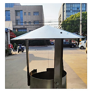 ZXCASDF Cone Top Chimney Cap,Chimney Cowl Stainless Steel,Round Roof Rain Cap,Metal Chimney Cowl with Bird Guard - Rain Snow Hat - Exhaust Tube End - Vent Cover/Cap,d9cm*25cm/3.54in*9.84in