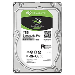 Seagate BarraCuda Pro 4TB Internal Hard Drive Performance HDD – 3.5 Inch SATA 6 Gb/s 7200 RPM 128MB Cache for Computer Desktop PC, Data Recovery (ST4000DM006)