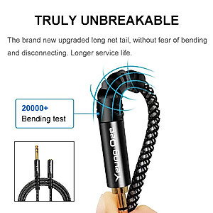 6.35mm to 3.5mm Headphones Adapter cable 1.5 ft,TRS 1/4" Male to 1/8" Female Stereo Audio Cable Compatible for Amplifiers, Guitar Amp, Piano, Home Theater Devices, or Mixing Console (1.5FT/0.5M)