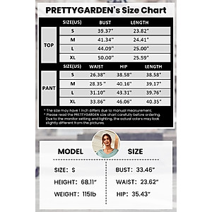 PRETTYGARDEN Women's Two Piece Tracksuit V Neck Short Sleeve Tops Long Pants With Drawstring Outfits Jogger Sets(Jujube Red,Small)