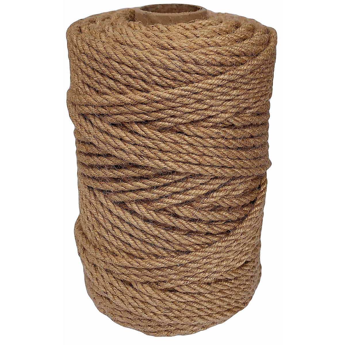 ILIKEEC 5mm Jute Twine, 328 Feet Braided Natural Jute Rope, Heavy Duty and Thick Twine Rope for DIY Artwork, Bundling, Home Decor, Gardening Applications