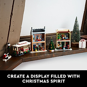 LEGO Holiday Main Street Building Set 10308, for Adults and Family, Christmas Village Building Kit, Holiday Display Set with Shops, Streetcar and 6 Minifigures, Christmas Decoration to Build Together