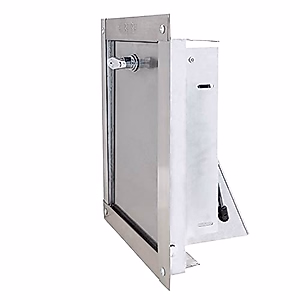 Oswald Supply Midland Style Stainless Steel Trash Chute Door - Bottom Hinged, 12"(W) X 15"(H), Self Closing, Fire Rated & UL Approved