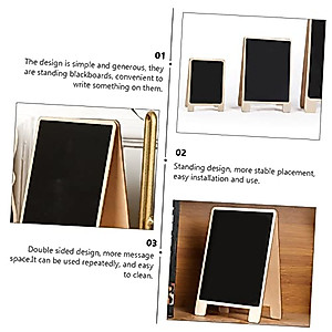 STOBOK 9 Pcs Message Board Desk Top Decor Buffet Labels Wedding Table Decor Mini Display Blackboard Table Guest Numbers Decor Black Board Message Sign Memo Boards Wooden Writing Borads